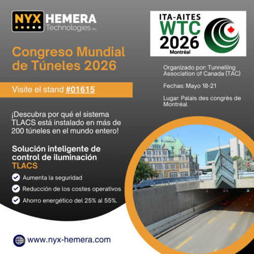 VISÍTENOS EN EL CONGRESO MUNDIAL DE TÚNELES 2026 EN MONTREAL – Nyx-Hemera
